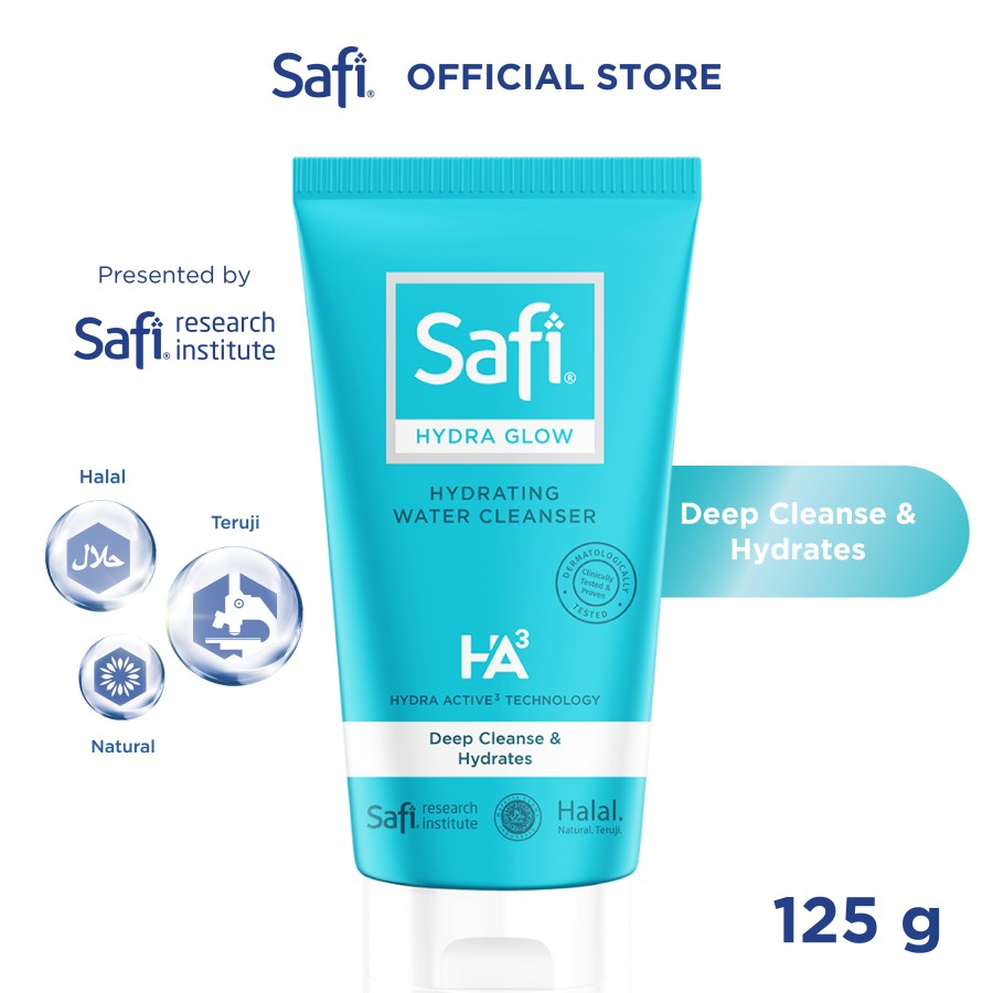 Jual Safi Hydra Glow Hydrating Water Cleanser 125gr | Shopee Indonesia