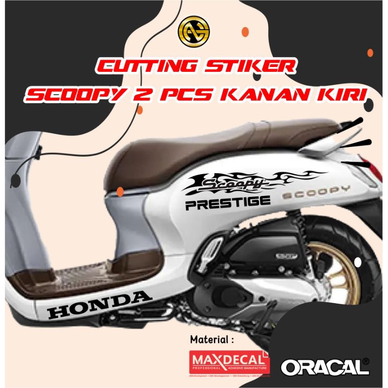 Jual Cutting Stiker Striping Honda Scoopy flame api | Shopee Indonesia