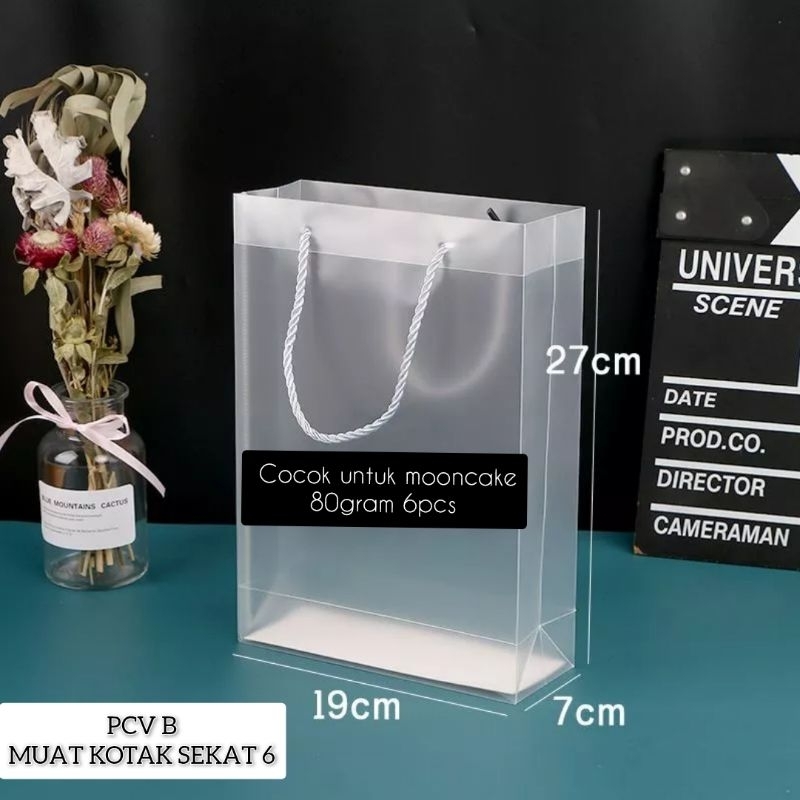 Jual PAPER BAG PVC TRANSPARANT DOVE / KANTONG MIKA POLOS IMPORT BEST ...