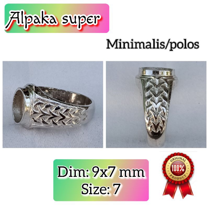 Jual Emban batu akik alpaka super alpaka tanam alpaka minimalis polos ...