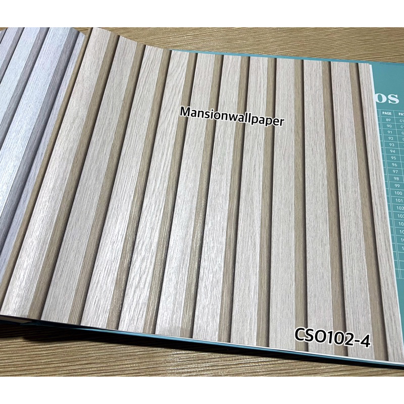 Jual Wallpaper Dinding Motif WPC Panel Kayu 3D Visual Effect Coklat Abu ...