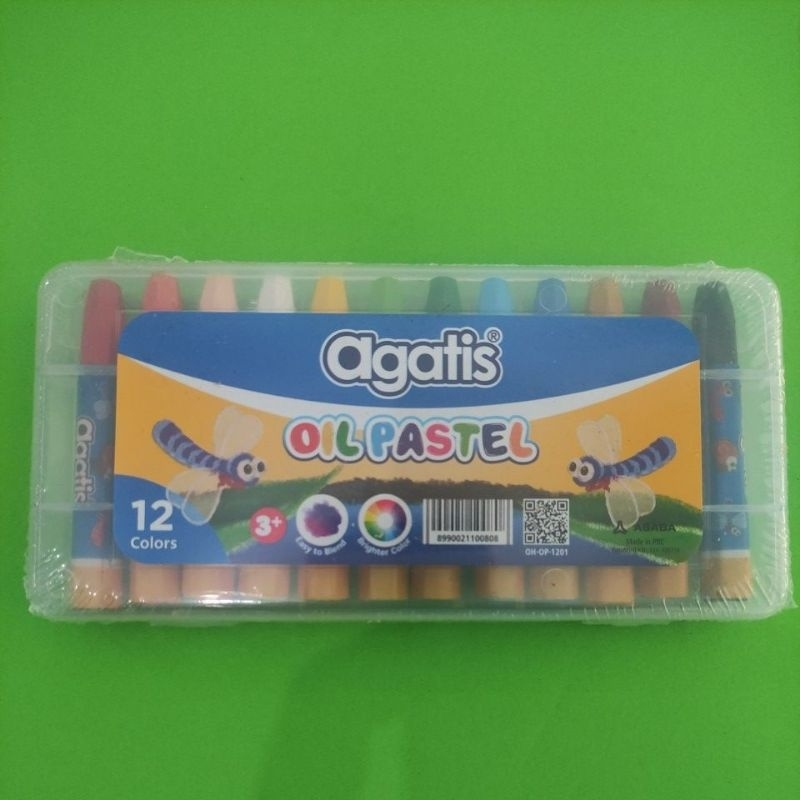 Jual Hexagonal Oil Pastels Crayon Agatis eco 12 Warna | Shopee Indonesia