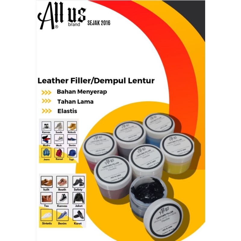 Jual Leather Filler Dempul Sepatu Tas Sofa Bahan Kulit dan Sintetis ...