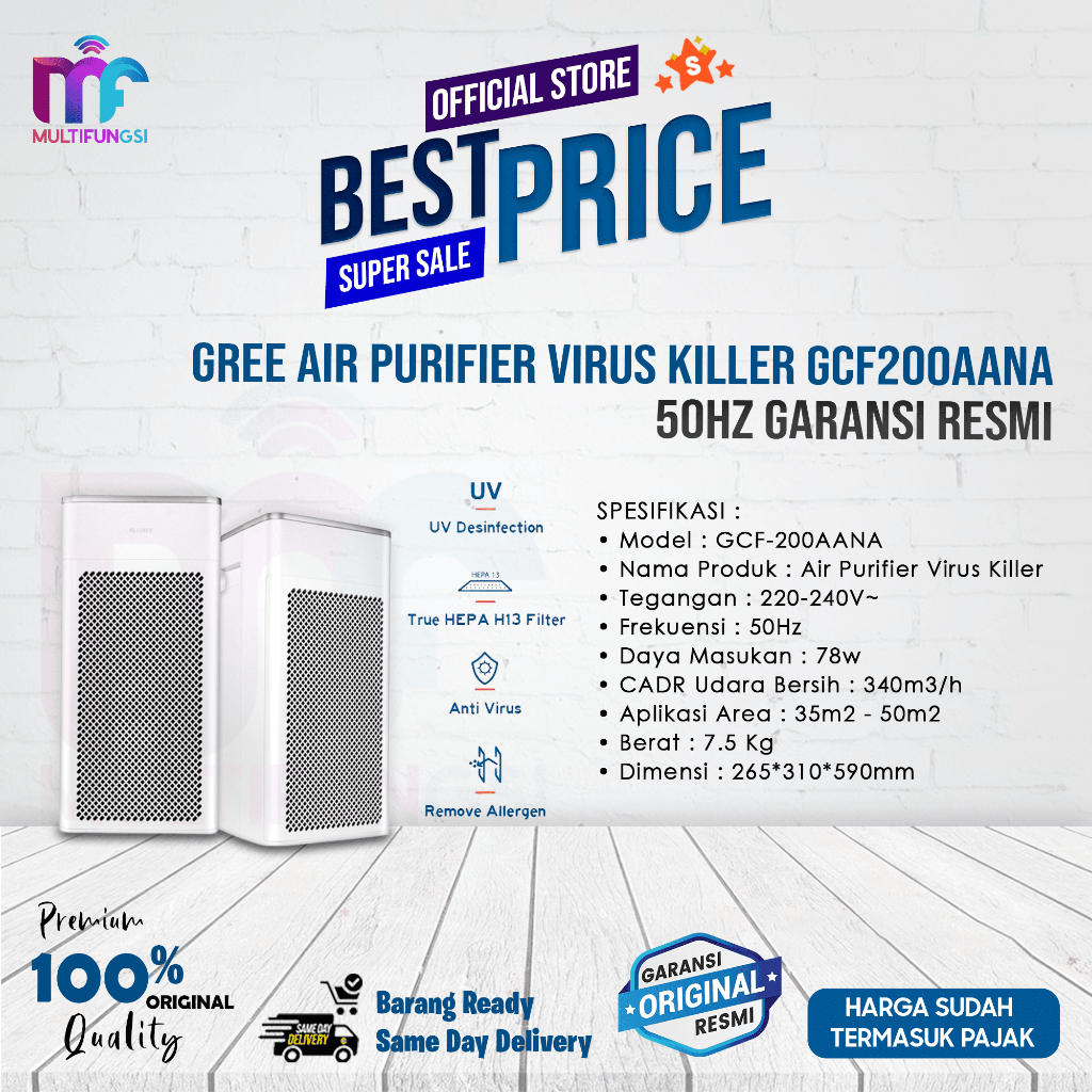Jual Gree Air Purifier Virus Killer GCF200AANA 50Hz Garansi Resmi ...