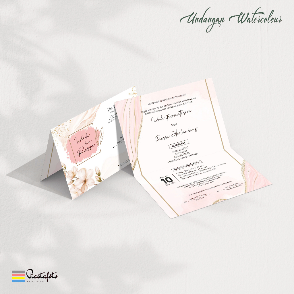 Jual Undangan Resepsi Pernikahan - Undangan Watercolour | Shopee Indonesia
