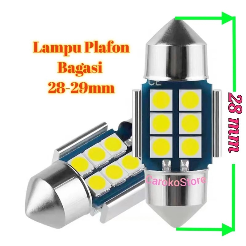 Jual Lampu Plafon Mobil Led 28mm 29mm bagasi 3030 6led | Shopee Indonesia