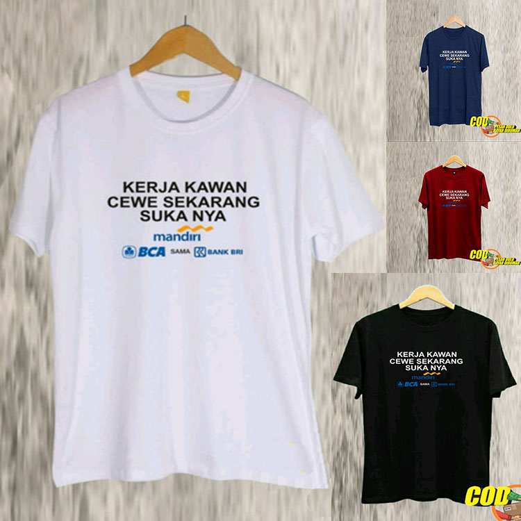 Jual Akeyo COD ️ T-SHIRT DEWASA S-XXL 30+ Warna KAOS KERJA KAWAN CEWE ...