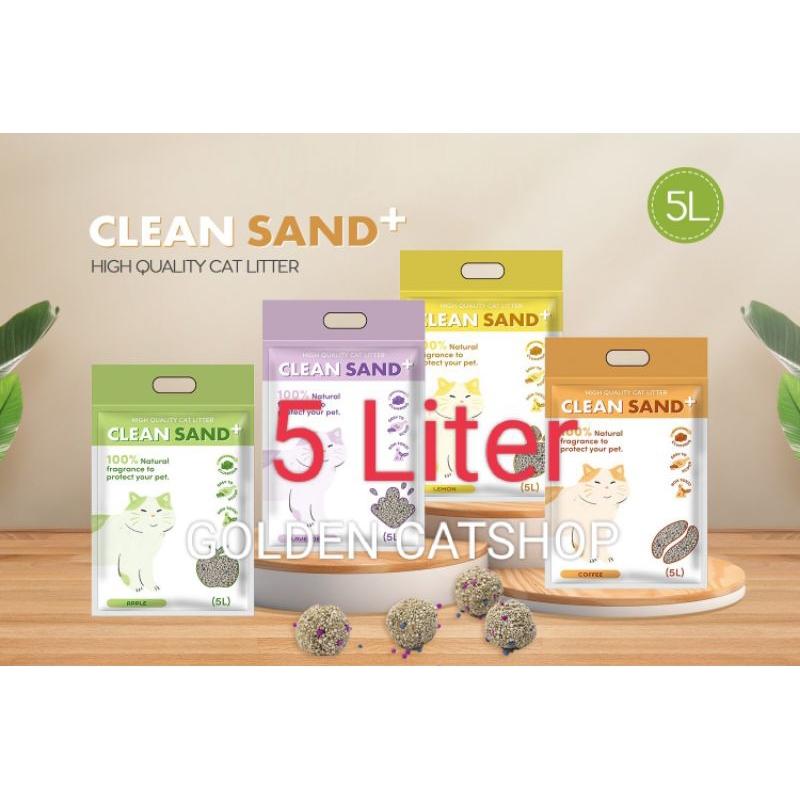 Jual PROMOOO!!! PASIR 5 LITER Pasir kucing 5L pasir wangi gumpal ...