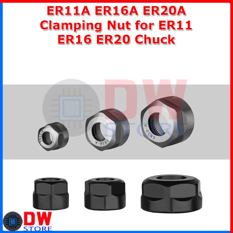 Jual ER11A ER16A ER20A Clamping Nut Mur ER11 ER16 ER20 Chuck CNC ...