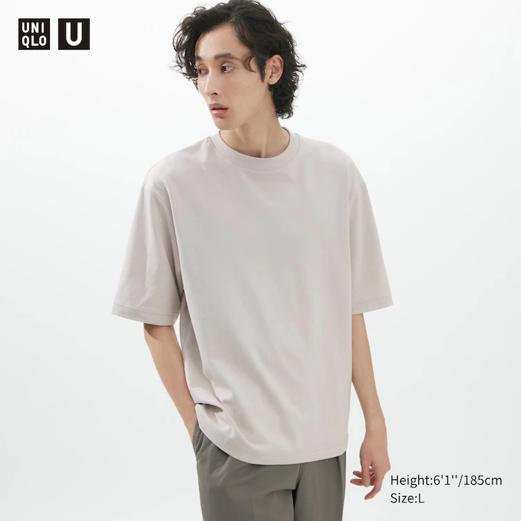 Jual Uniqlo U AIRism Cotton Crew Neck Oversize T-Shirt | Shopee Indonesia