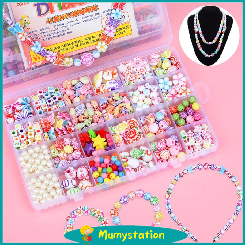 Jual Mumystation mainan edukasi kreatifitas anak meronce gelang kalung ...