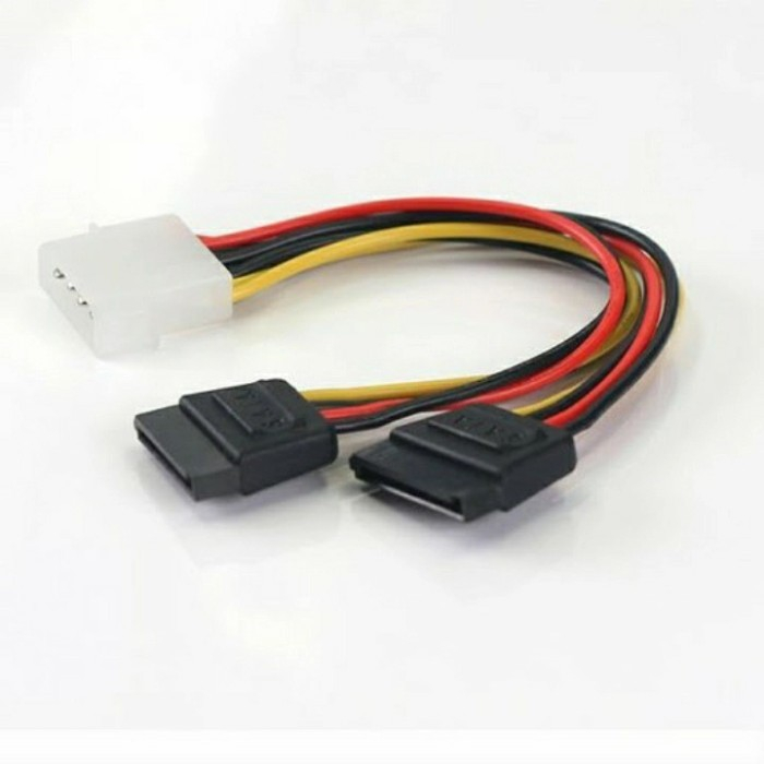 Jual Kabel Power SATA Double - Kabel Power Molex to Sata Cabang2 /Kabel ...