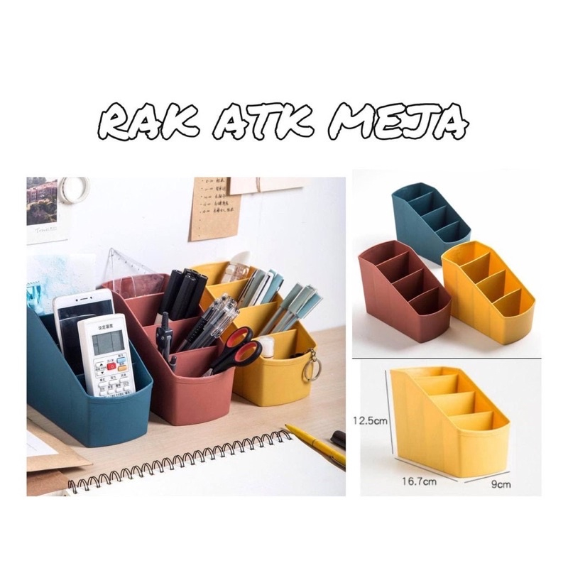 Jual RAK ATK MEJA KANTOR 4 SEKAT / KOTAK PENYIMPANAN ALAT TULIS ...
