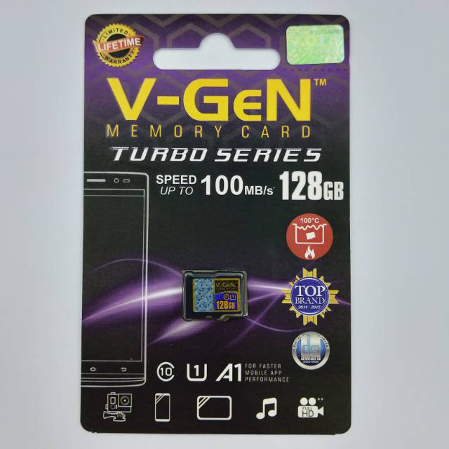 Jual Micro SD V-Gen 128GB Turbo Series MicroSD Card 128 GB VGen Micro ...