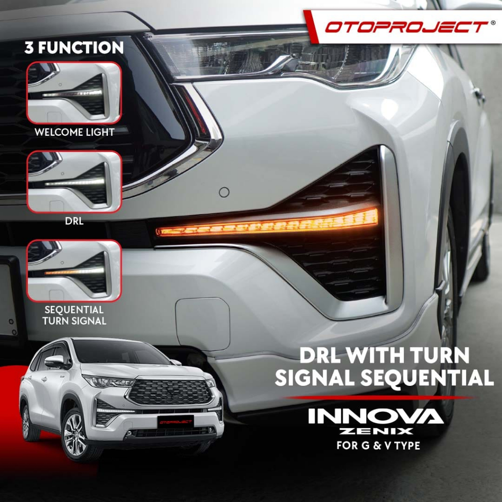 Jual DRL With Turn Signal Sequential Sein Innova Zenix 2023 2022 ...