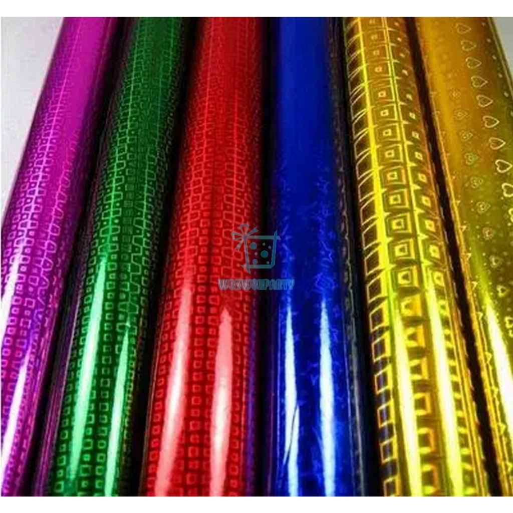 Jual Bungkus Kado HOLOGRAM Plastik Parcel Pembungkus Kertas Kado ...
