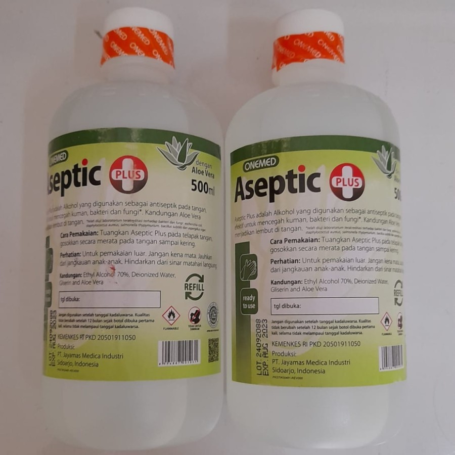 Jual Aseptic Plus OneMed 500ml (Kemasan Refill) Hand sanitizer Cair 500ml | Shopee Indonesia