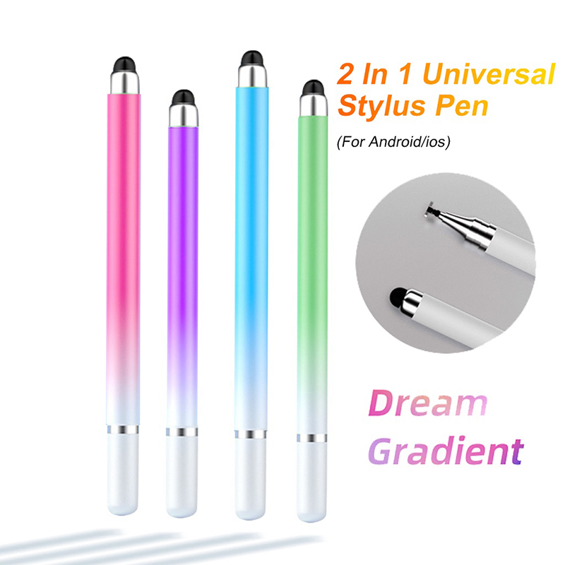 Jual 2in1 Stylus Pen Universal Stylus Warna Gradasi Untuk Android IOS ...