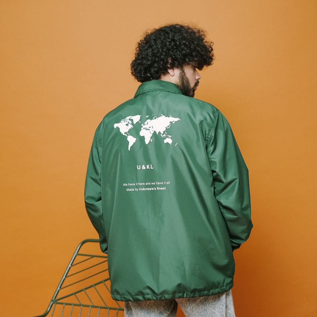 Jual UNKL347 Jaket Pria Windbreak Green Sablon WWOD | Shopee Indonesia