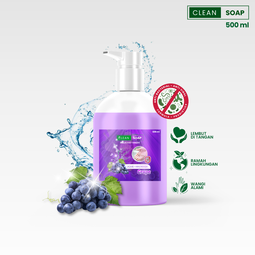 Jual Sabun Cuci Tangan Anti Bakteri 500 mL - Anggur | Shopee Indonesia