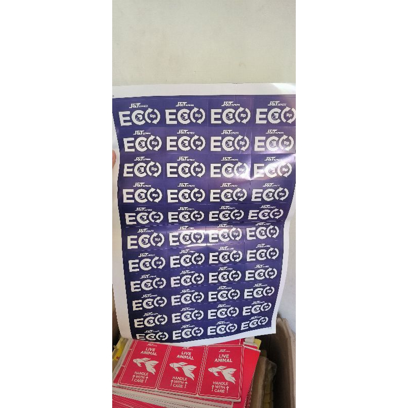 Jual Sticker ECO jalur darat J&T isi 44pcs & 90pcs | Shopee Indonesia