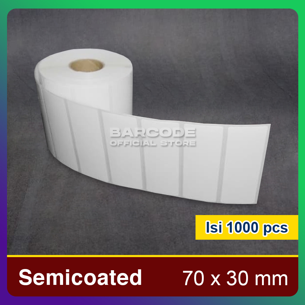 Jual Label Semicoated 70 x 30 Stiker Barcode 70x30 mm 1 Line | Shopee Indonesia