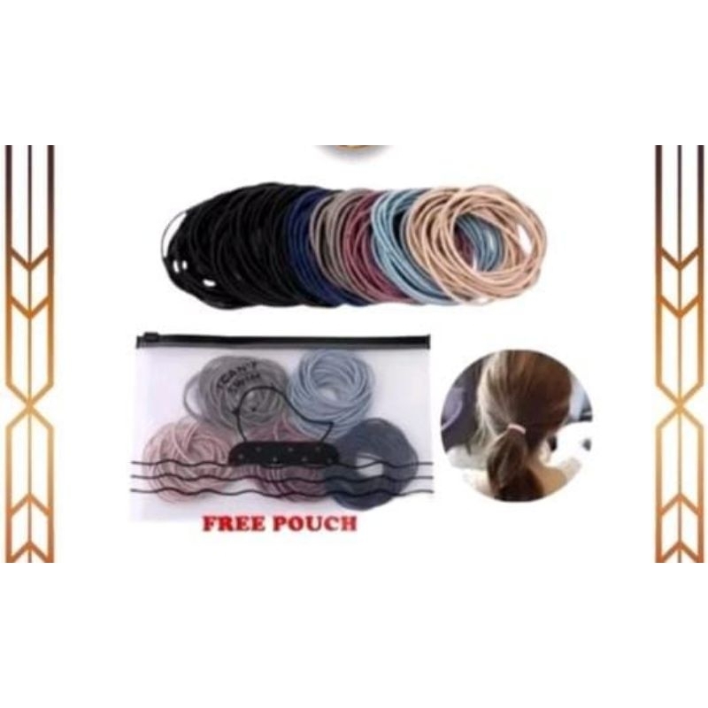 Jual kuncir rambut isi 100pcs | Shopee Indonesia