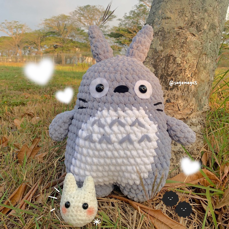 Jual Amigurumi Totoro Studio Ghibli Plushie Boneka Rajut Totoro Ghibli ...