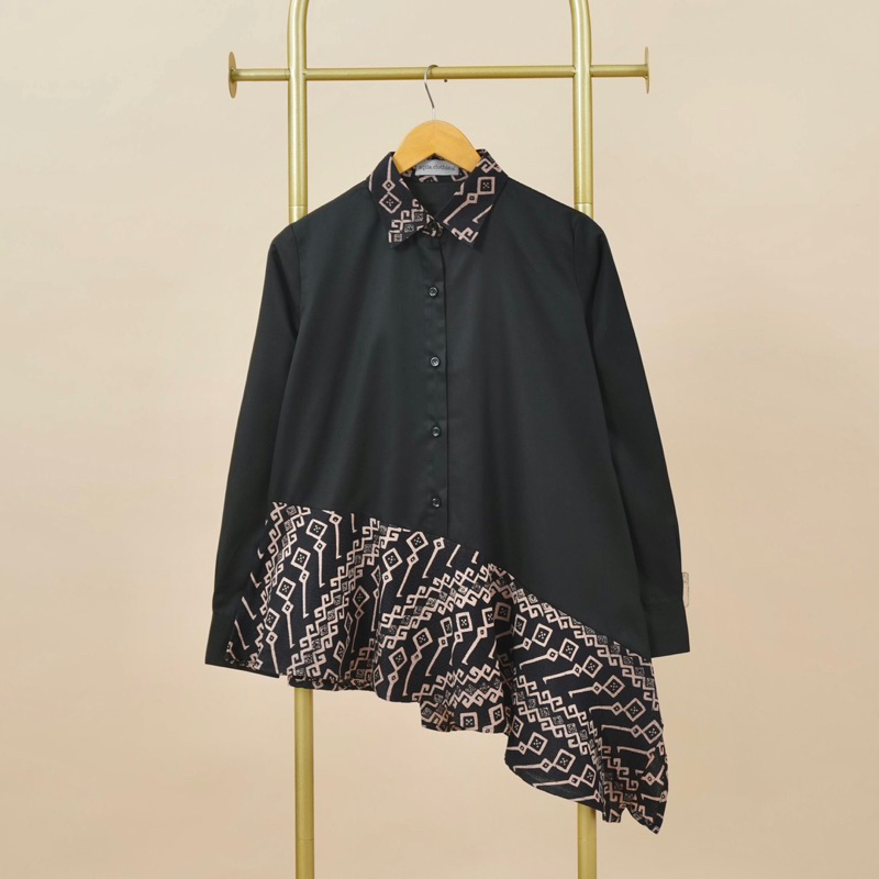 Jual Atasan Batik A0507 Hitam | Shopee Indonesia