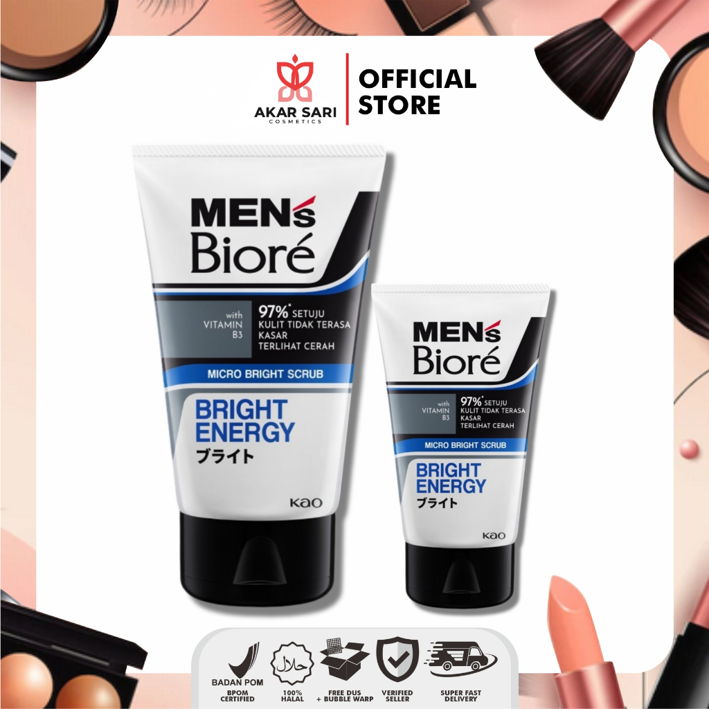 Jual BIORE MEN'S SCRUB FACIAL WASH BRIGHT ENERGY - Pembersih Wajah Pria ...