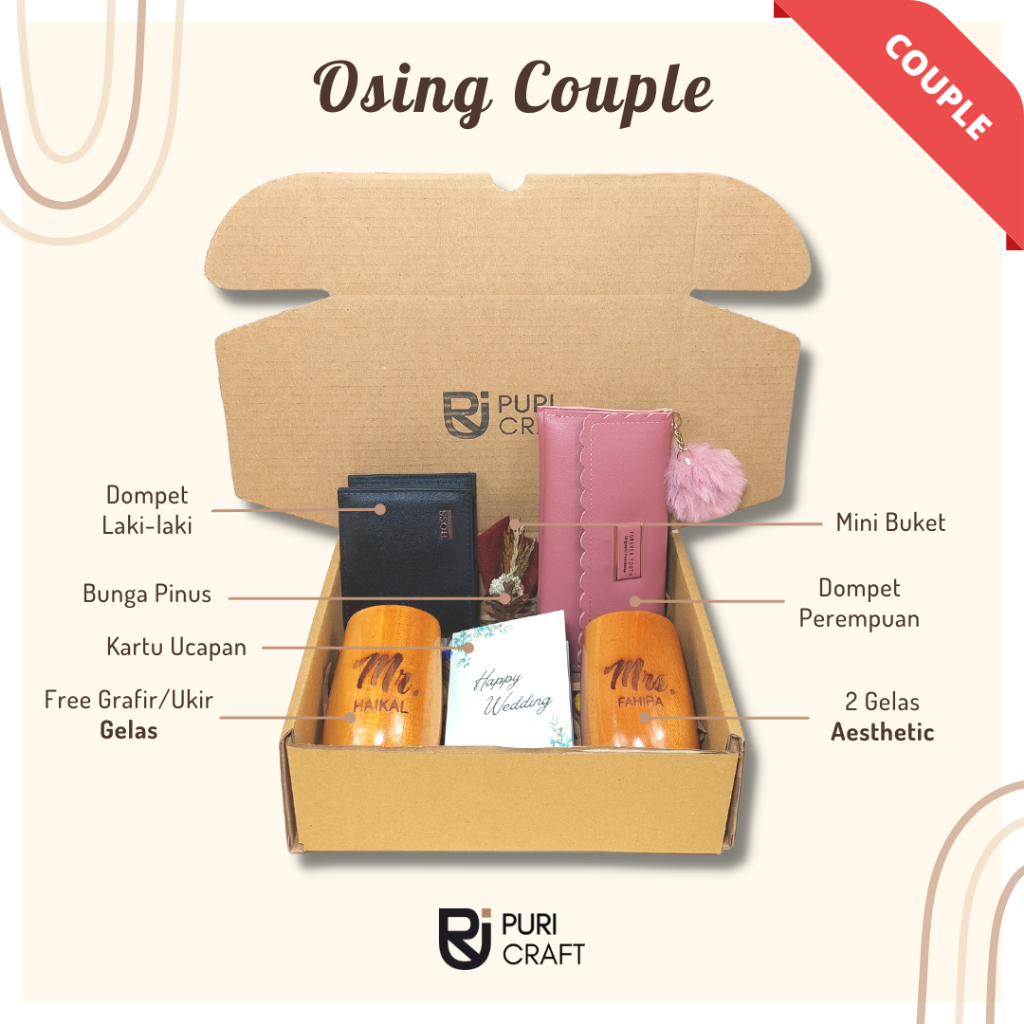 Jual FREE UKIR OSING Couple Series / Kado Cewek / Kado Ultah / Hampers ...