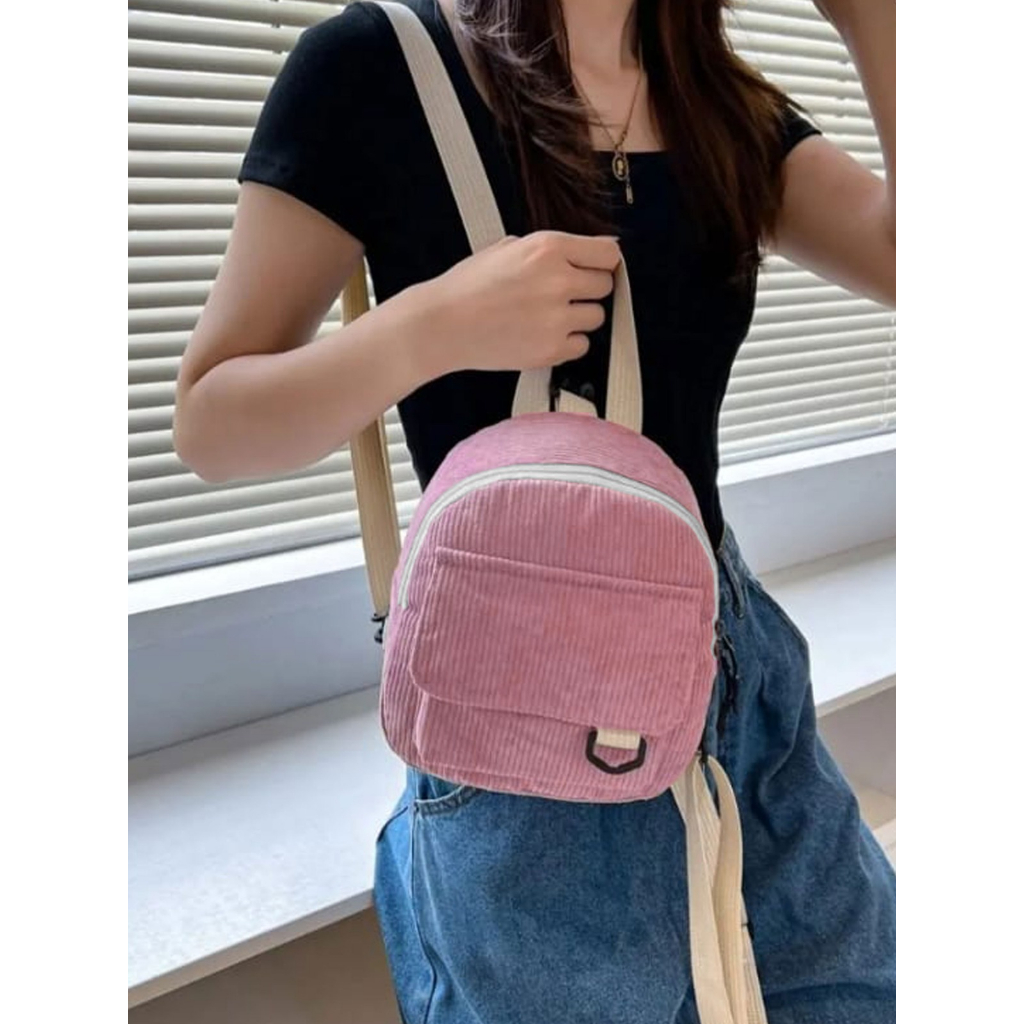 Jual MAAI Tas Ransel Wanita Corduroy/Tas ransel mini/Tas Corduroy ...