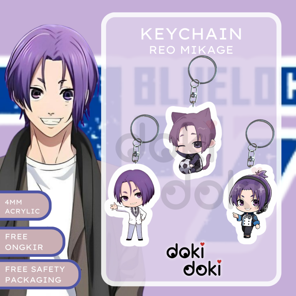 Jual GANTUNGAN KUNCI KEYCHAIN ANIME REO MIKAGE BLUE LOCK | Shopee Indonesia