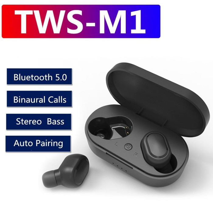 Earphone reliable Nirkabel A6R TWS Hitam