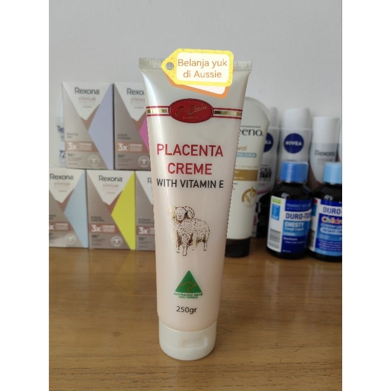 Jual Jean Charles Cosmetics PLACENTA CREME with Vitamin E 250g - Made in Australia | Shopee ...