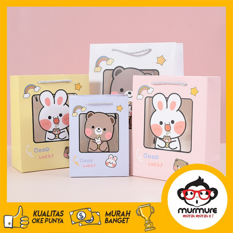 Jual MURMURE I PAPER BAG MOTIF MIX LUCU UKURAN SEDANG BESAR TAS KERTAS ...