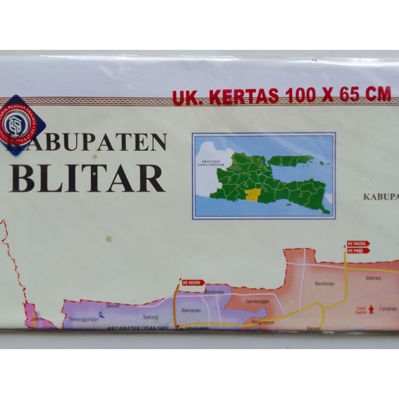 Jual PETA KABUPATEN BLITAR UKURAN 100x65cm | Shopee Indonesia