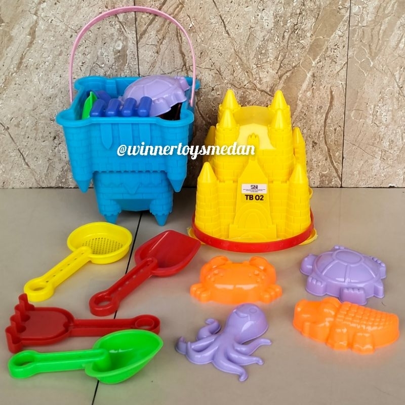 Jual Mainan Ember Pantai TB02 / Mainan Cetakan Pasir Castle | Shopee ...