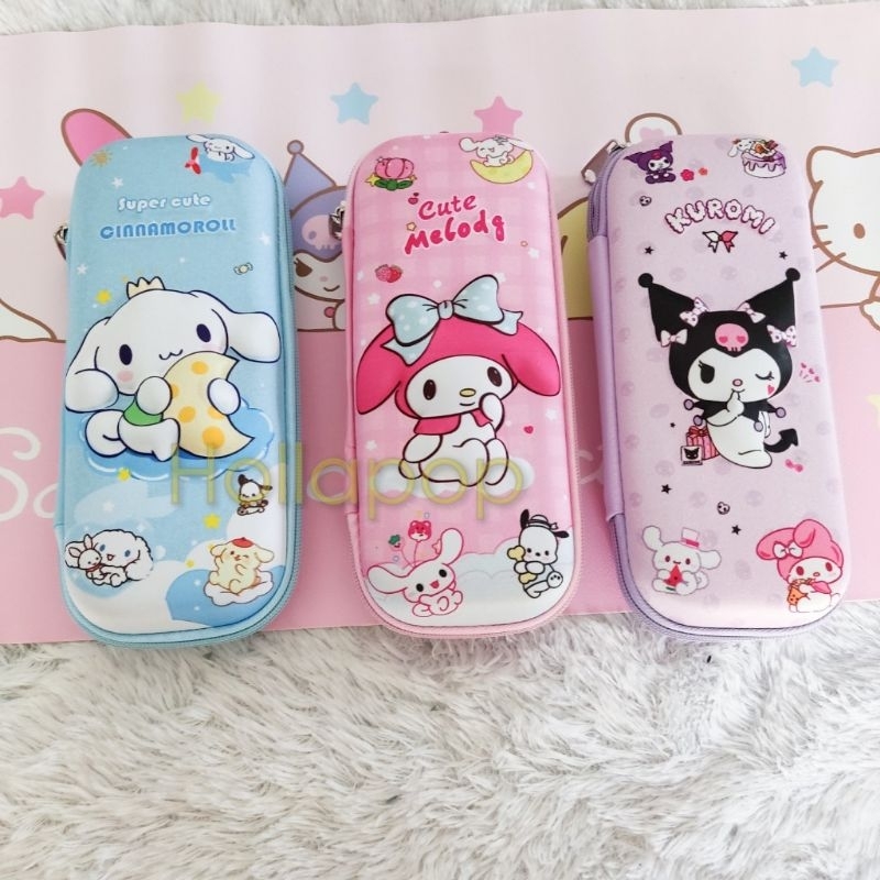 Jual Pouch tempat pensil timbul Kuromi Cinnamoroll My Melody HOP ...