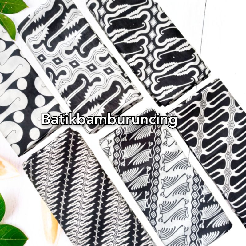 Jual crn kain motif Seno liris parangkrusak bahan hitam putih monokrom ...