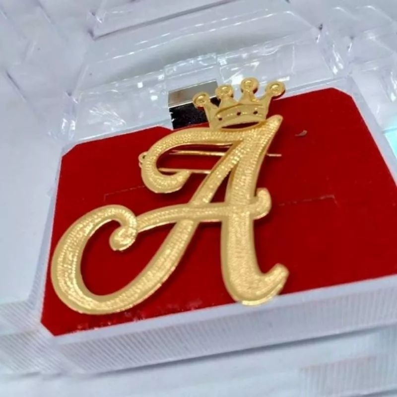 Jual Bros nama lapis emas 24K huruf besar GOLD PREMIUM | Shopee Indonesia
