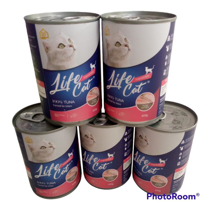 Jual ( Paket 5 kaleng ) Life Cat Kaleng 400gr Kitten Tuna Wet / Cat ...