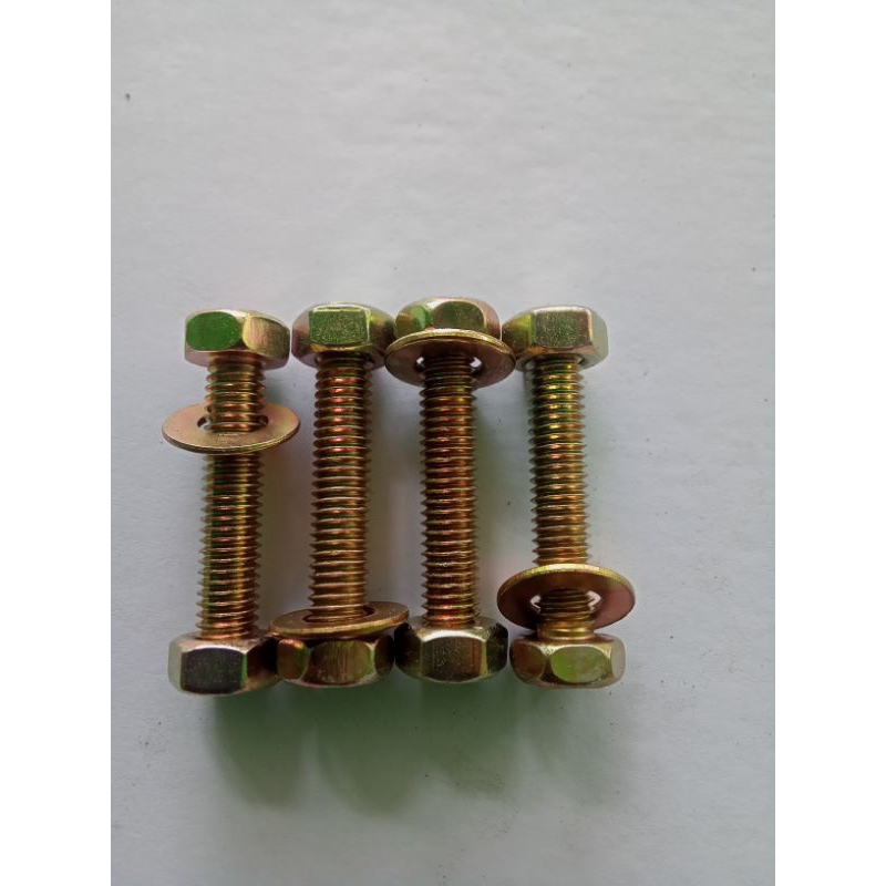 Jual Baut Mur Kuning M10×50 + Ring Harga Satuan | Shopee Indonesia