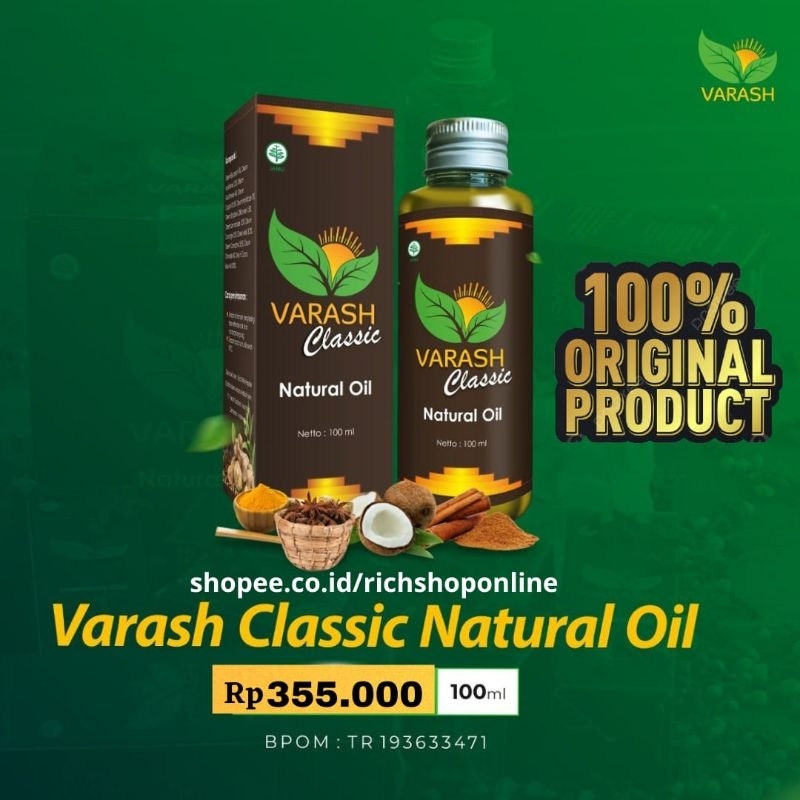 Jual Minyak Balur dan Pijat VARASH CLASSIC 100 ml Asli Bali | Shopee Indonesia