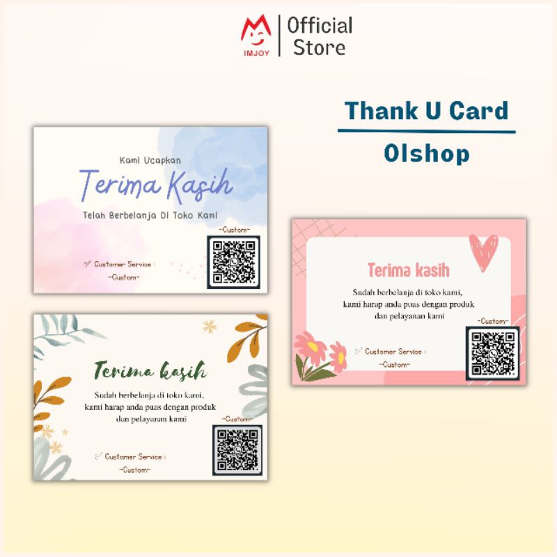 Jual Thank U Card Stiker Thank You Card | Shopee Indonesia