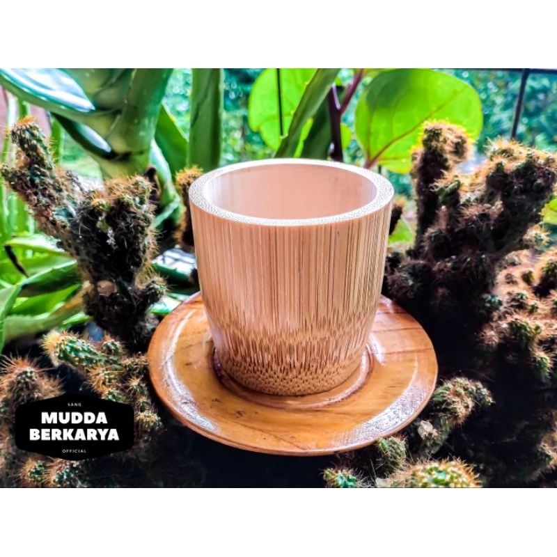 Jual Gelas Cangkir Bambu Asli Model Biasa Unik Elegant souvenir ...