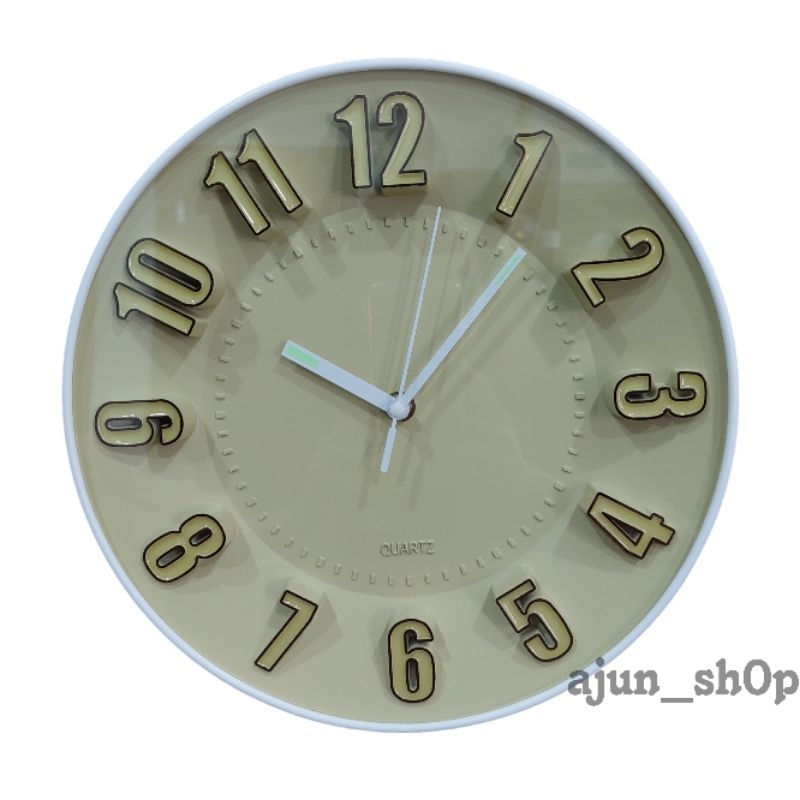 Jual Jam dinding modern minimalis glow in the dark ukuran 28cm | Shopee ...