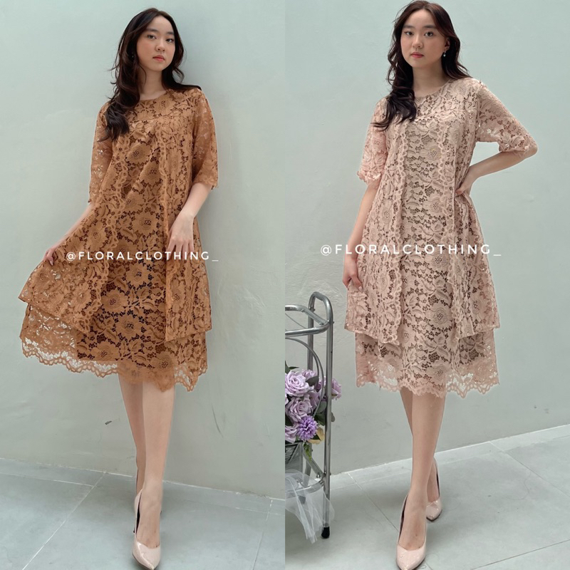 Jual RESTOCK dress 075 full brukat free masker | Shopee Indonesia