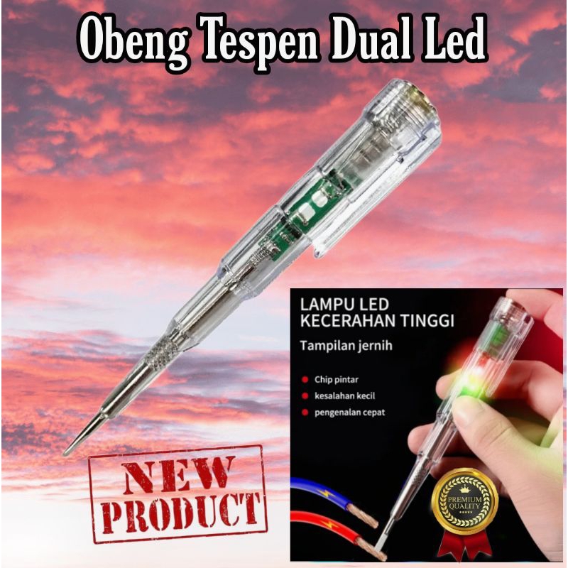 Jual Tespen 2 Led Multi Tester AC / DC Sentuh Nyala | Shopee Indonesia