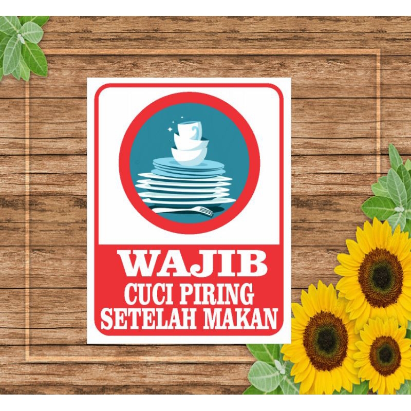 Jual stiker wajib cuci piring | Shopee Indonesia
